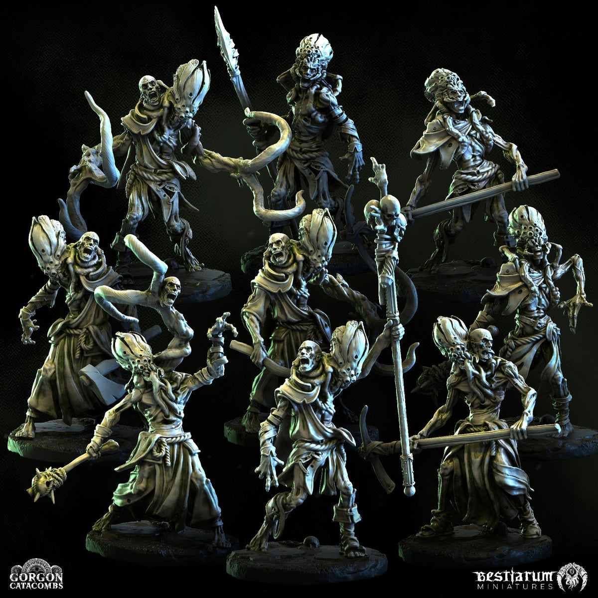 Enslaved Pilgrims | Gorgon Catacombs | Bestiarum | Miniatures D&D Warg ...