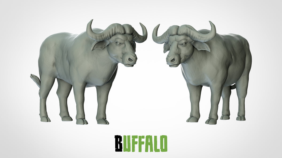 Buffalo Standing - Animals - 3D IP Studios - Terrain Wargaming D&D DnD ...