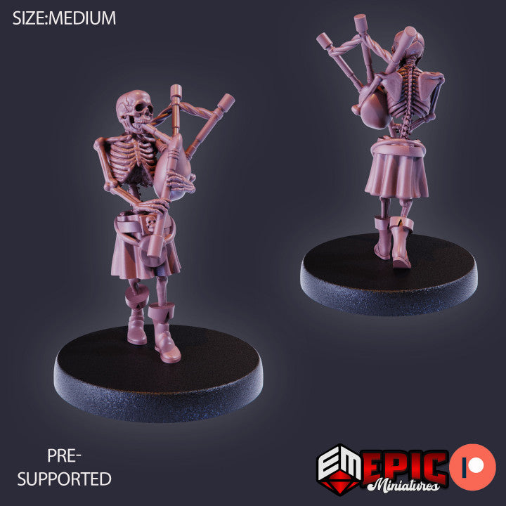 Skeleton Musician (Bagpipes) - Epic Miniatures Wargaming D&D DnD ...