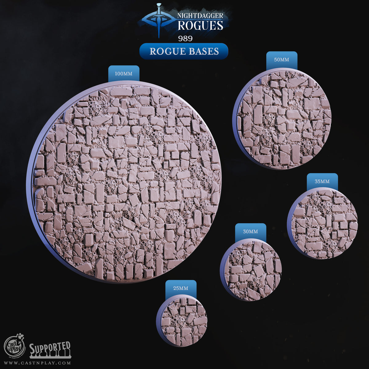 Rogue Bases - Nightdagger Rogues - CastNPlay - Terrain Wargaming D&D D ...