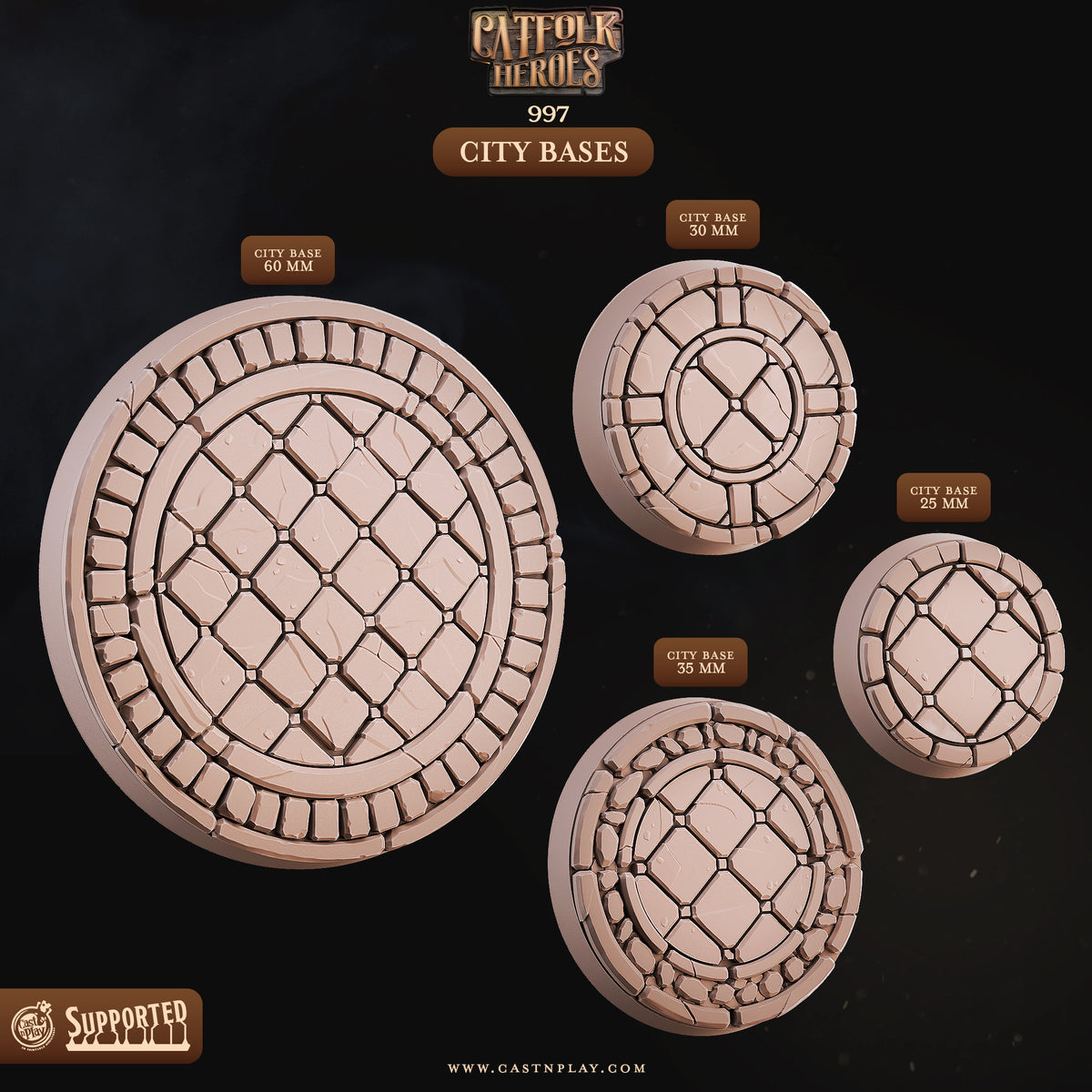 City Bases - Catfolk Heroes - CastNPlay - Terrain Wargaming D&D DnD ...