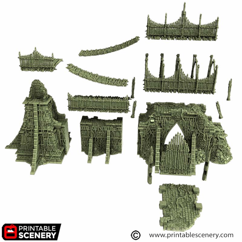 Bamboo Fort - The Gloaming Swamps - Printable Scenery Terrain Wargamin ...