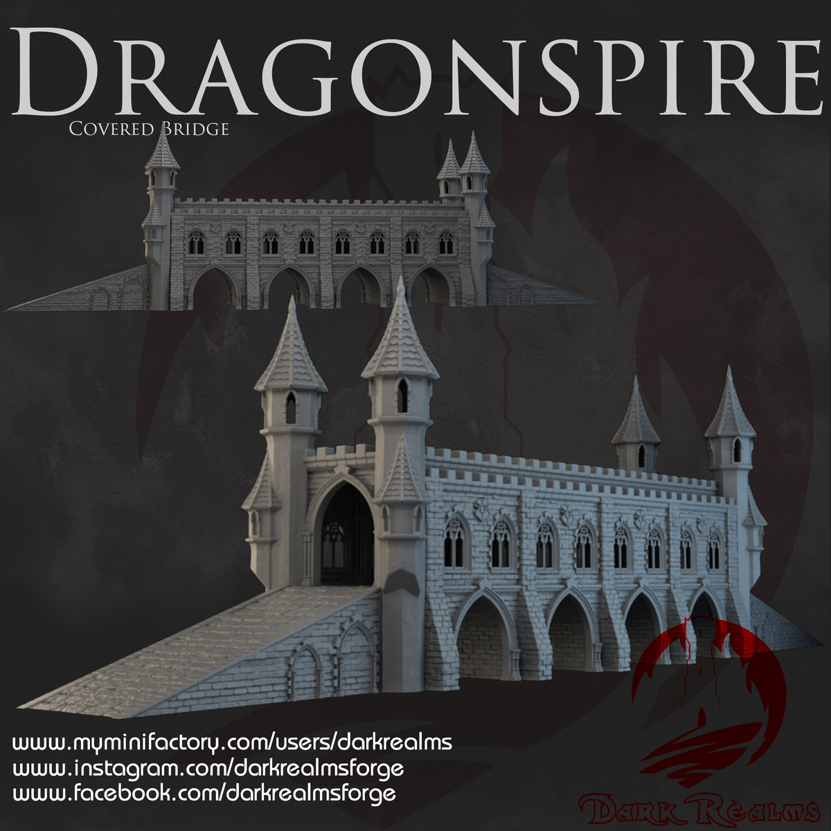 Dragonspire Bridge - Dragonspire - Dark Realms Terrain Wargaming D&D D – Dungeon Artifacts