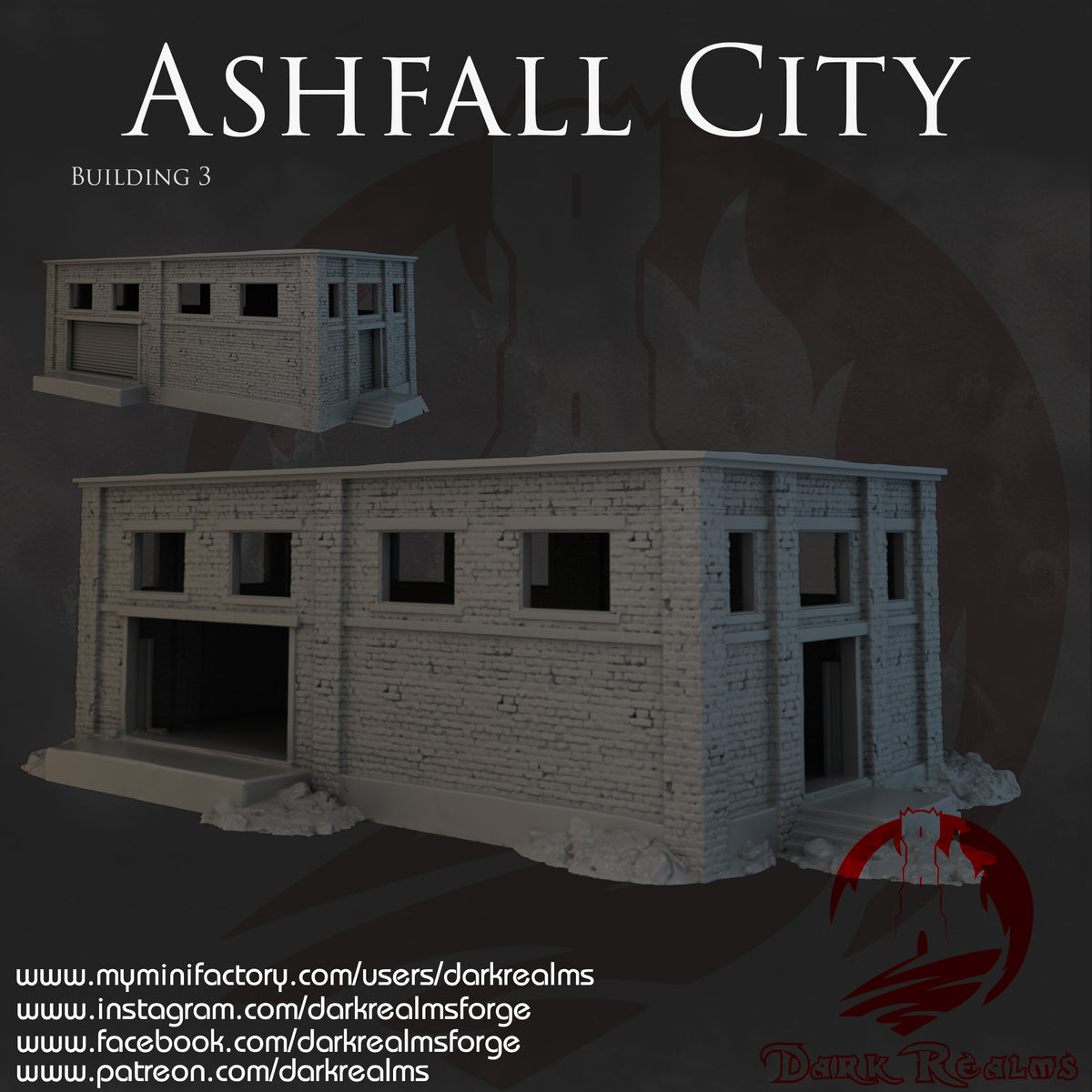 Building 3 - Ashfall City - Dark Realms Terrain Wargaming D&D DnD ...