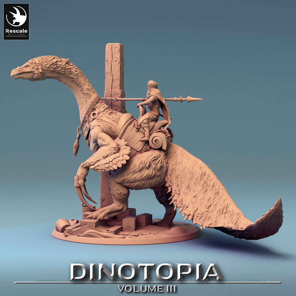 Therizinosaurus - Tower With Rider - Dinotopia - Rescale Miniatures ...