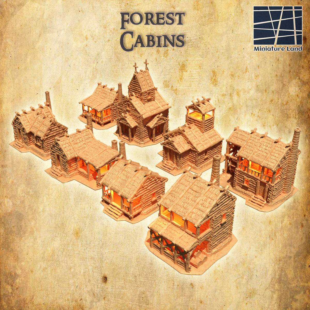 Forest Cabins - Miniatureland Terrain Wargaming D&D DnD – Dungeon Artifacts