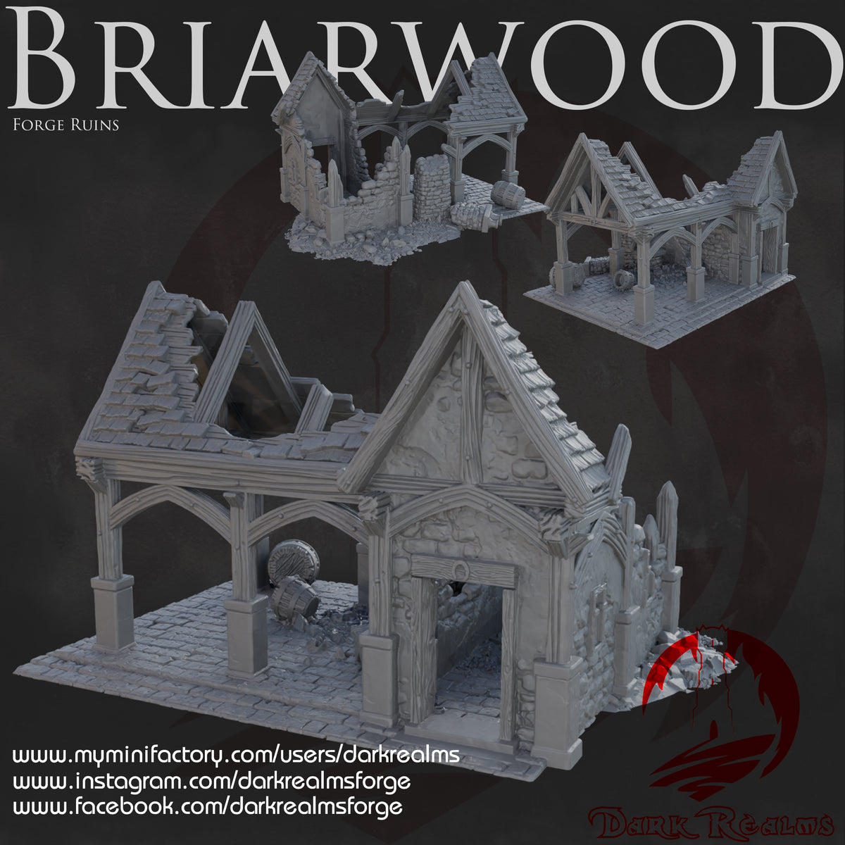 Forge Ruin - Briarwood - Dark Realms Terrain Wargaming D&D DnD ...