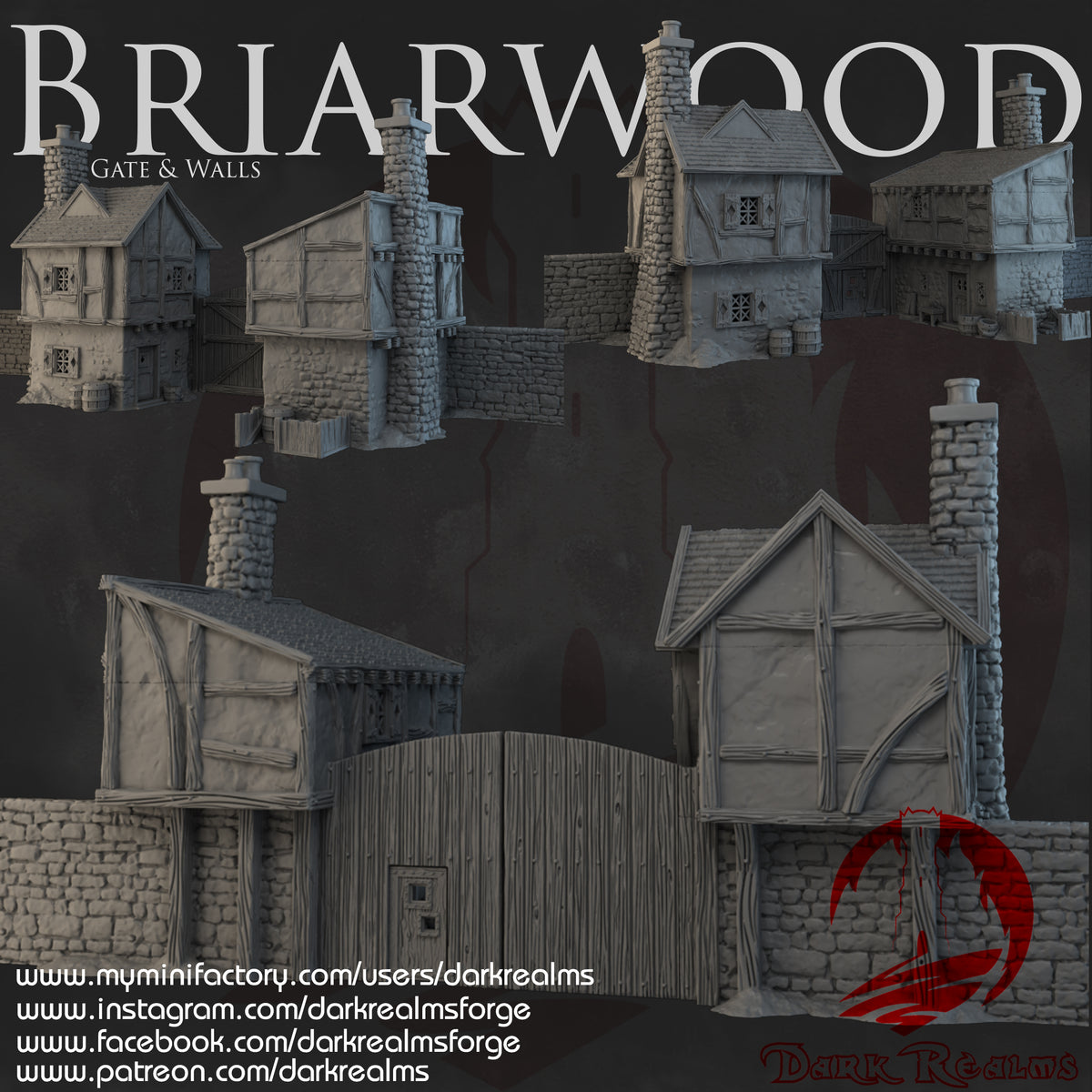 Gatehouse - Briarwood - Dark Realms Terrain Wargaming D&D DnD – Dungeon ...