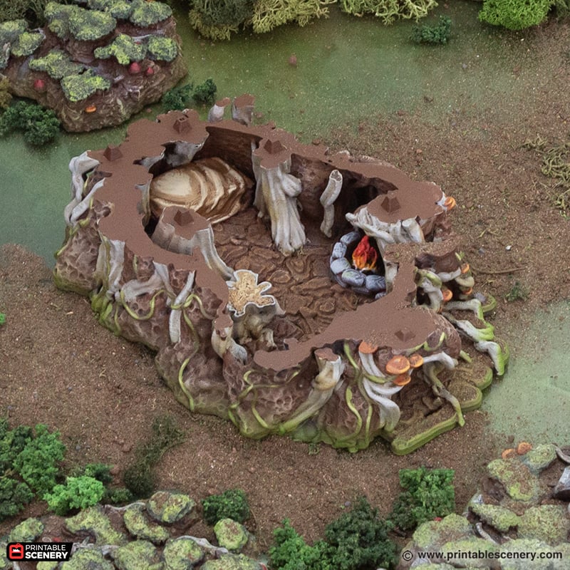 Giant Swamp Tree and Hovel - The Gloaming Swamps - Printable Scenery T ...