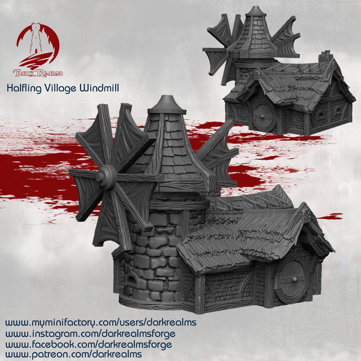 Windmill - Halfling Village - Dark Realms Terrain Wargaming D&D DnD ...