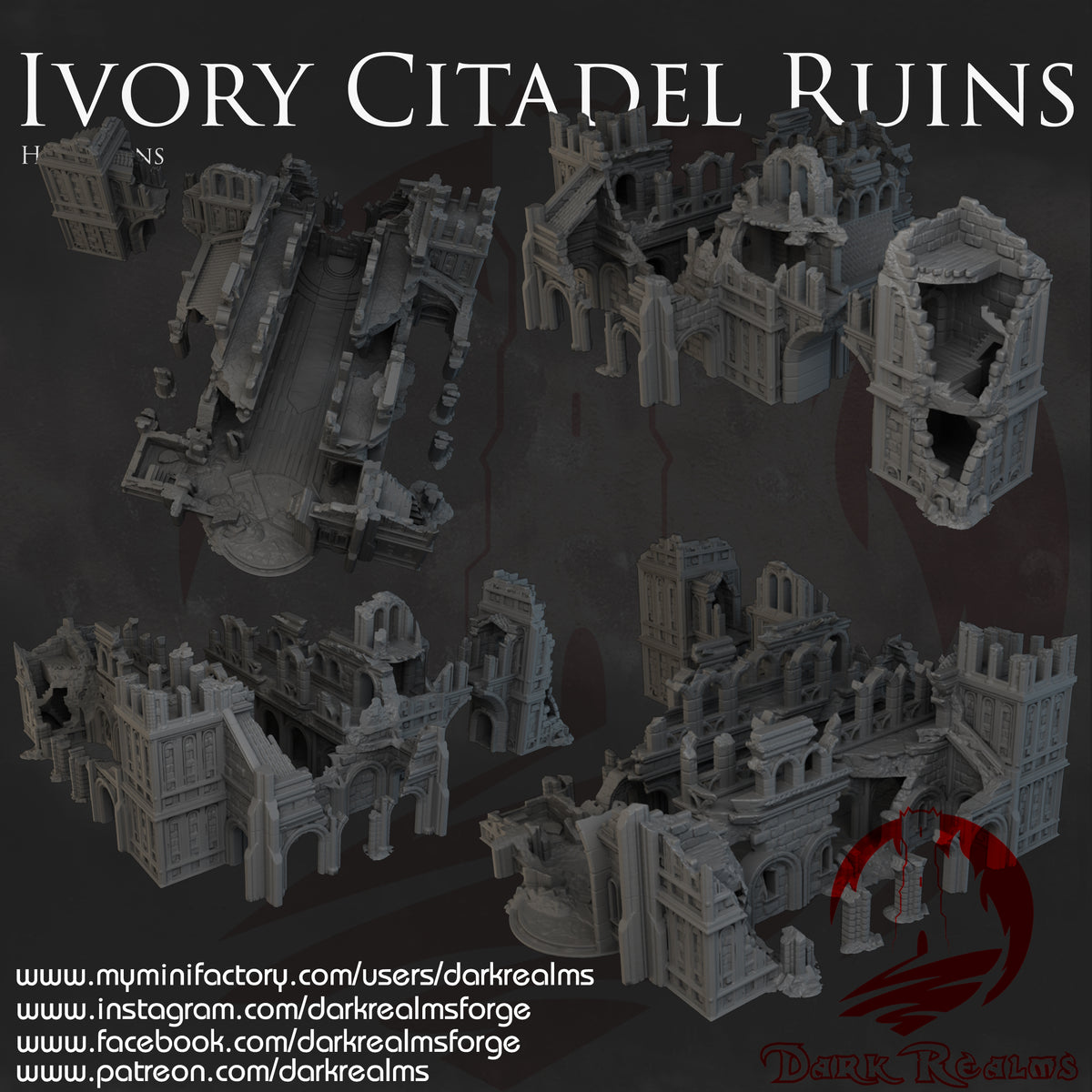 Hall Ruins - Ivory Citadel - Dark Realms Terrain Wargaming D&D DnD ...