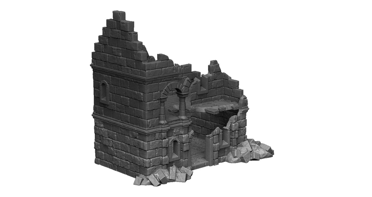 Stone City House 1 Ruins - Arkenfel - Dark Realms Terrain Wargaming D ...