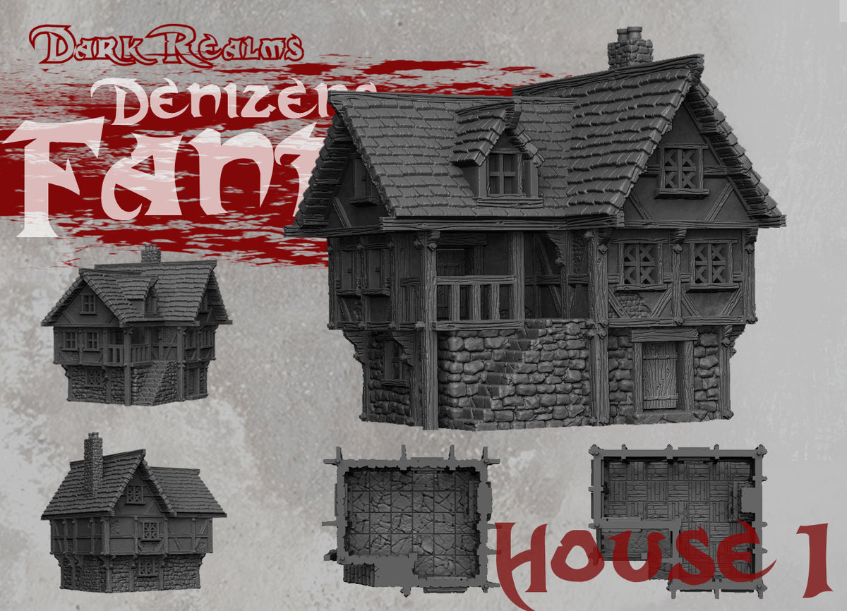 House 1 - Denizens Of Fantasy - Dark Realms Terrain Wargaming D&D DnD ...