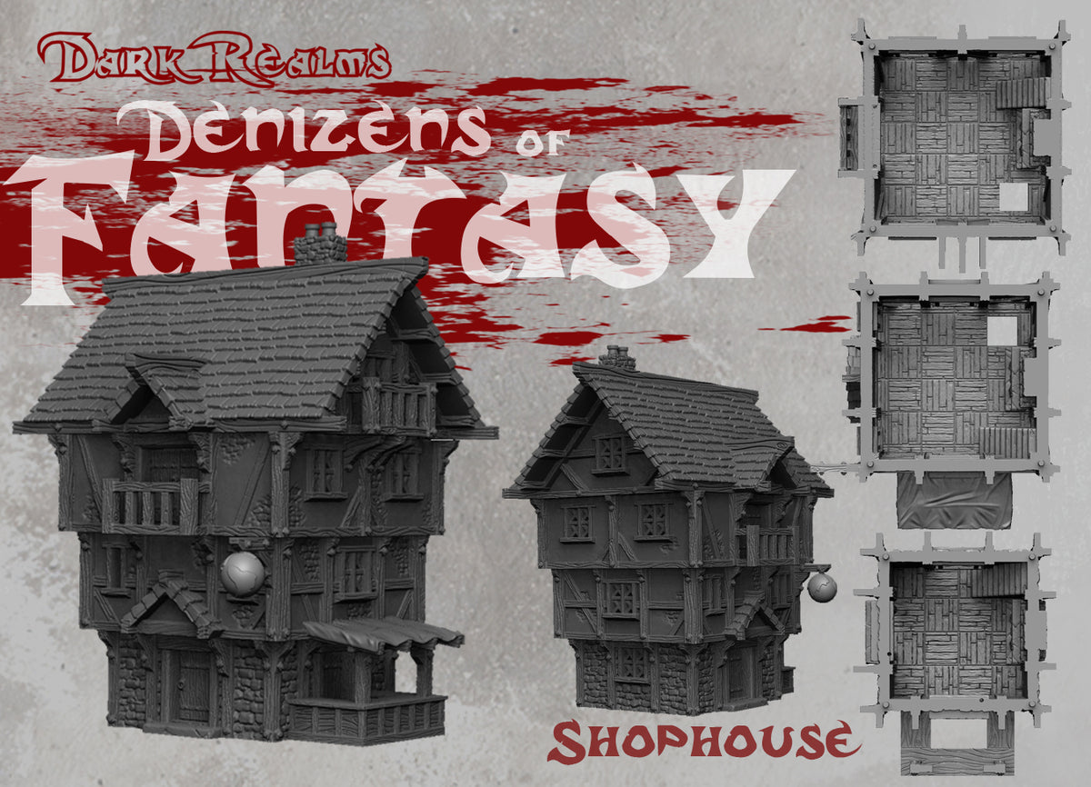 Shophouse - Denizens Of Fantasy - Dark Realms Terrain Wargaming D&D Dn ...
