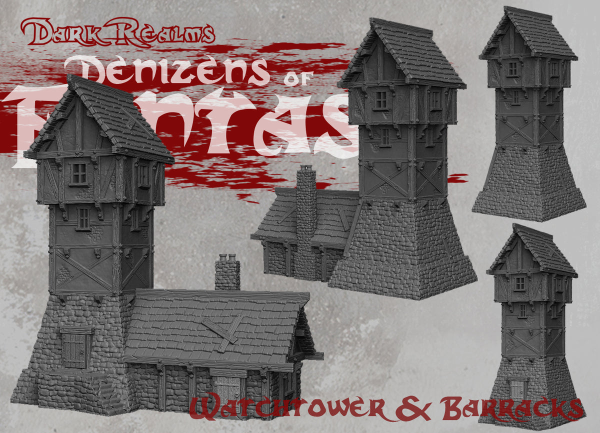 Watchtower and Barracks - Denizens Of Fantasy - Dark Realms Terrain Wa ...
