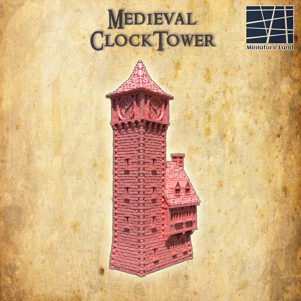Medieval Clock Tower - Miniatureland Terrain Wargaming D&D DnD ...