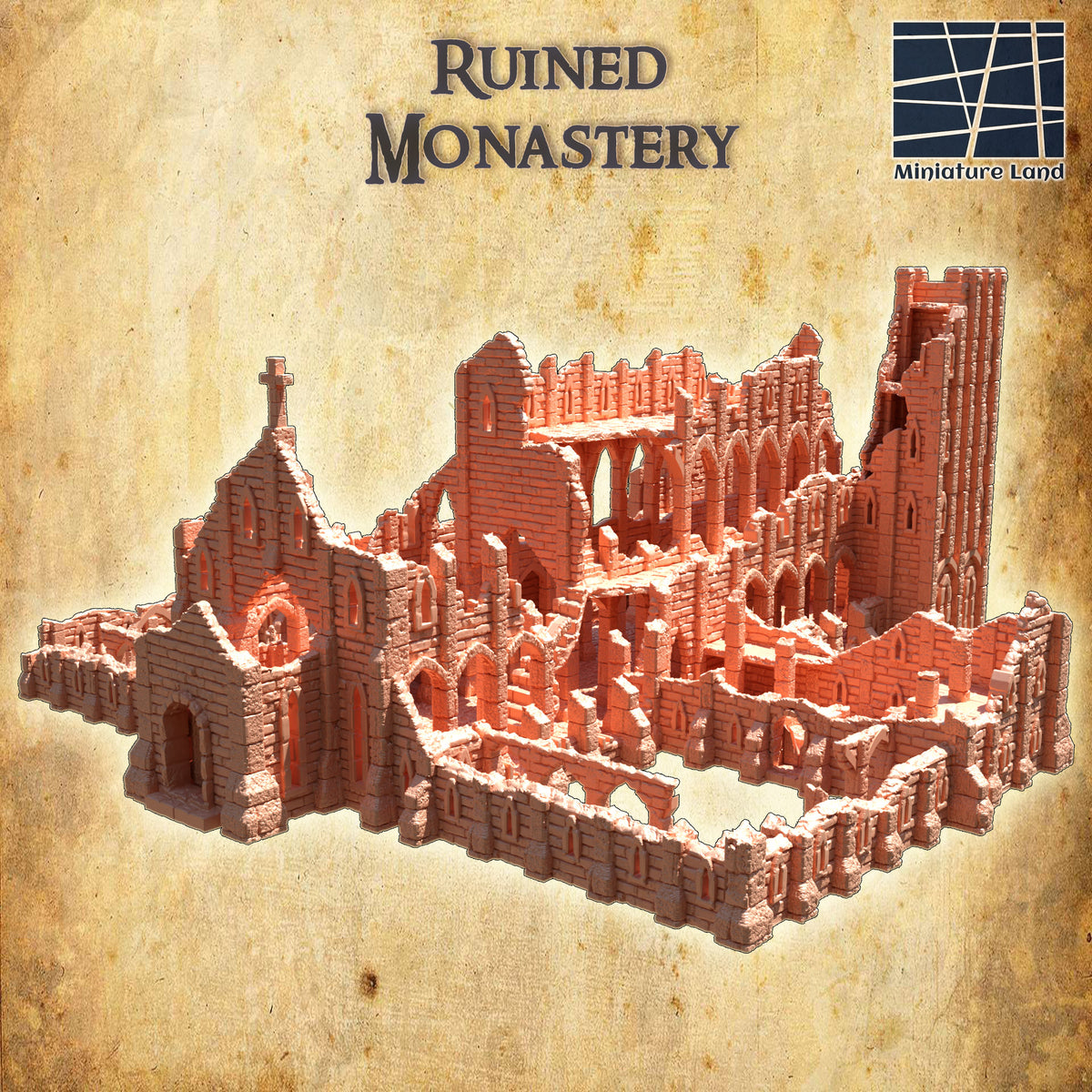 Ruined Monastery - Miniatureland Terrain Wargaming D&D DnD – Dungeon ...