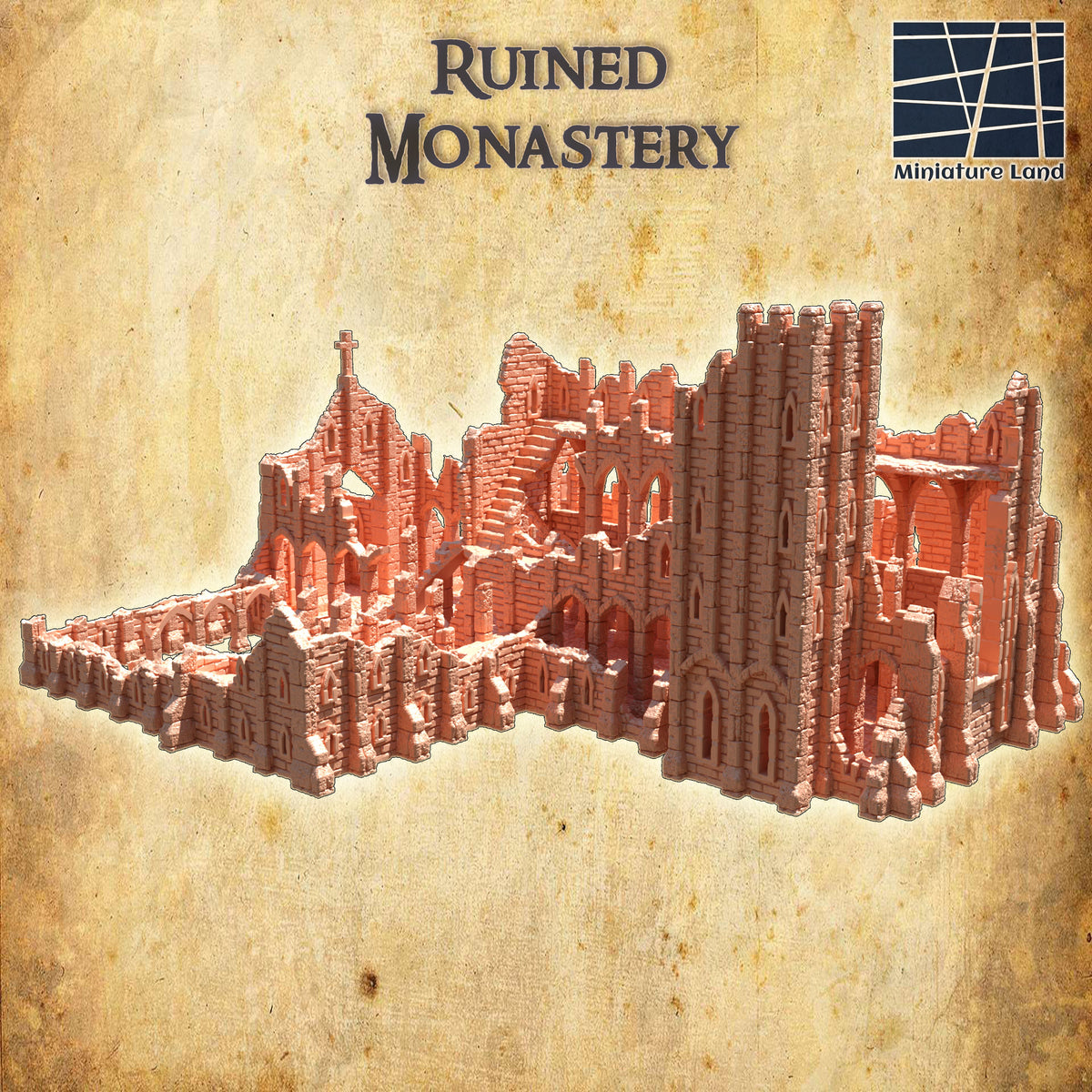 Ruined Monastery - Miniatureland Terrain Wargaming D&D DnD – Dungeon ...