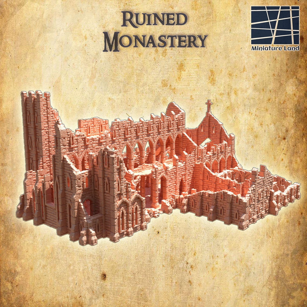Ruined Monastery - Miniatureland Terrain Wargaming D&D DnD – Dungeon ...