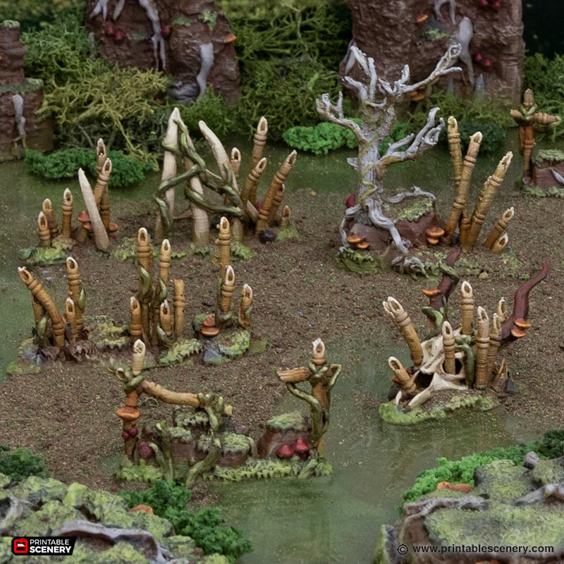 Bamboo Scatter - The Gloaming Swamps - Printable Scenery Terrain Warga ...