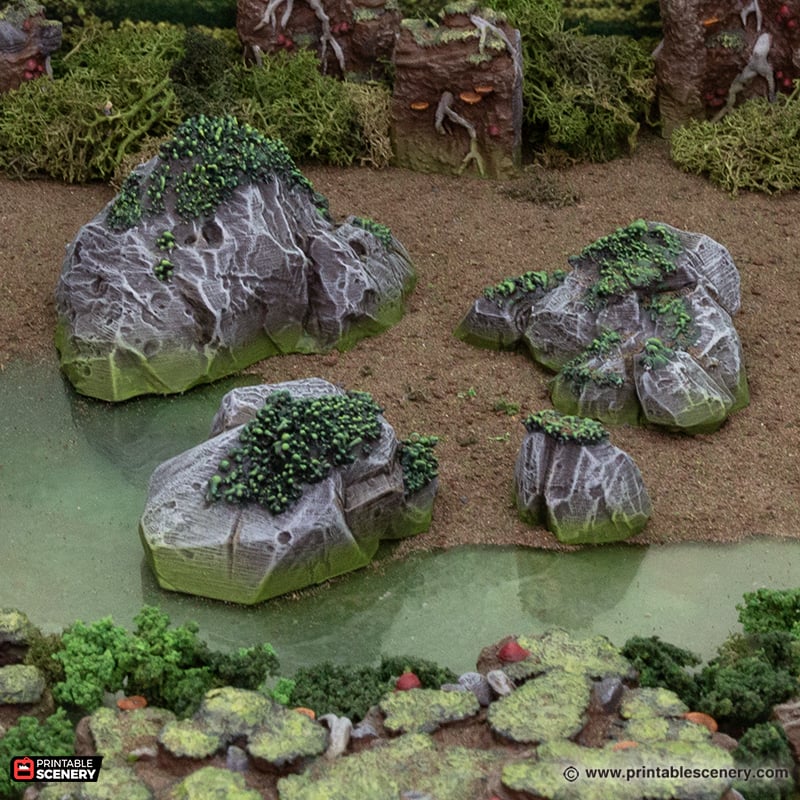 Swamp Scatter - The Gloaming Swamps - Printable Scenery Terrain Wargam ...