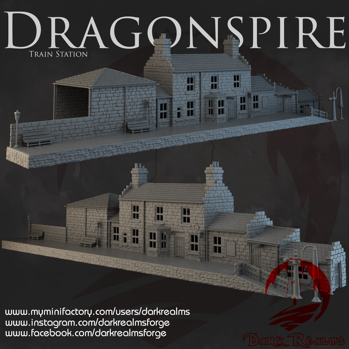 Train Station - Dragonspire - Dark Realms Terrain Wargaming D&D DnD ...