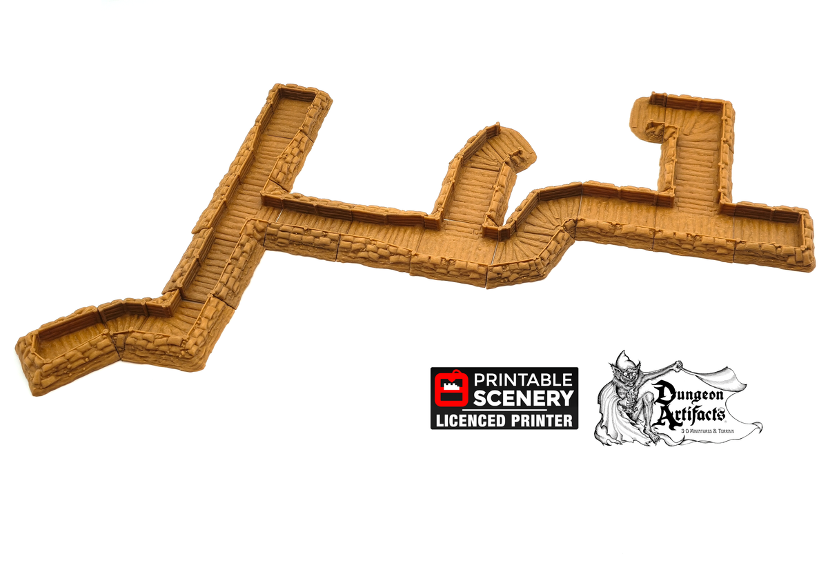 Trenches - Rampage Gothic - Printable Scenery WWI WWII Terrain D&D DnD ...