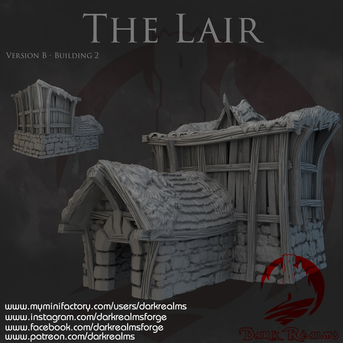 The Lair (Set B) - Black Thorn Keep - Dark Realms Terrain Wargaming D ...