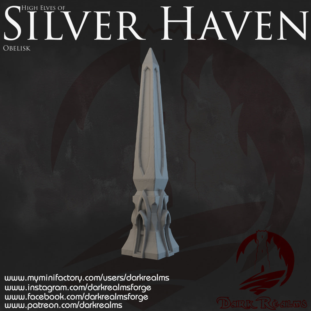 Obelisk - Silver Haven - Dark Realms Terrain Wargaming D&D DnD ...