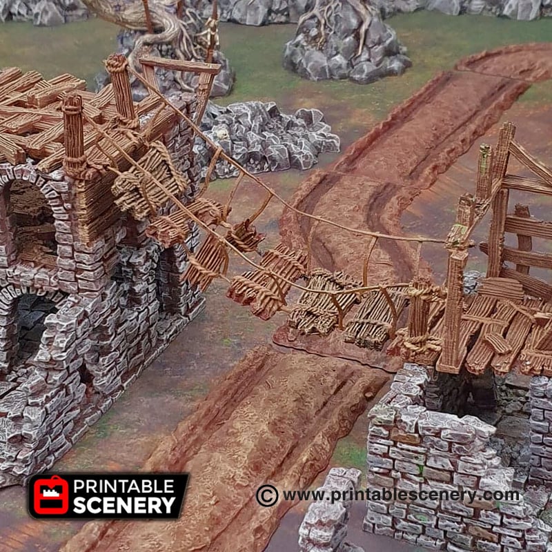 Rope Bridge - Shadowfey - Printable Scenery Terrain Wargaming D&D DnD ...