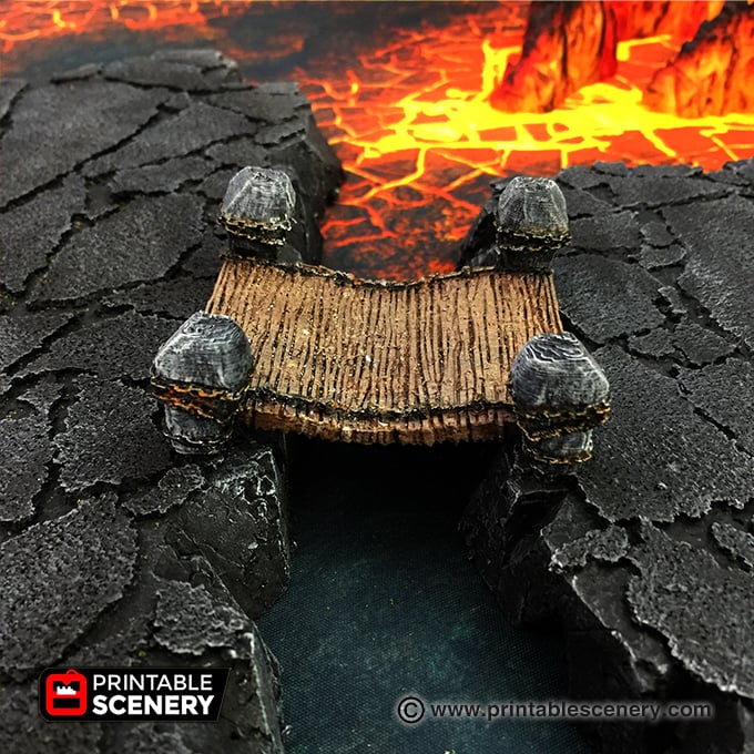 Chasm Bridge - Dwarves, Elves and Demons - Printable Scenery Terrain W ...