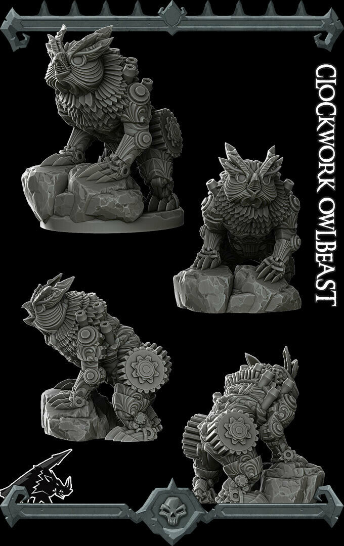 Clockwork Owl Beast - Rocket Pig Wargaming D&D DnD Owl Bear Owlbeast O ...