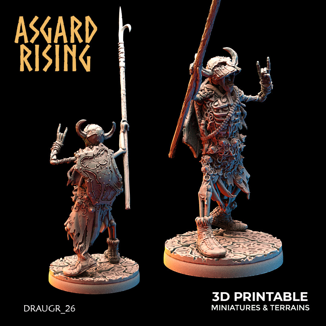 Draugr Phalanx 26 - Asgard Rising - Wargaming D&D DnD – Dungeon Artifacts