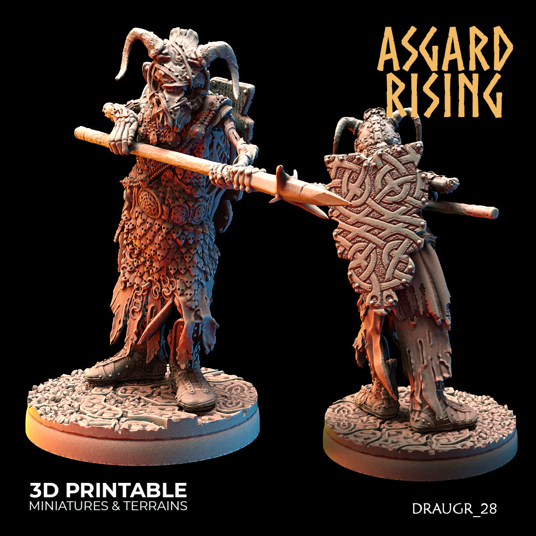 Draugr Phalanx 28 - Asgard Rising - Wargaming D&D DnD – Dungeon Artifacts