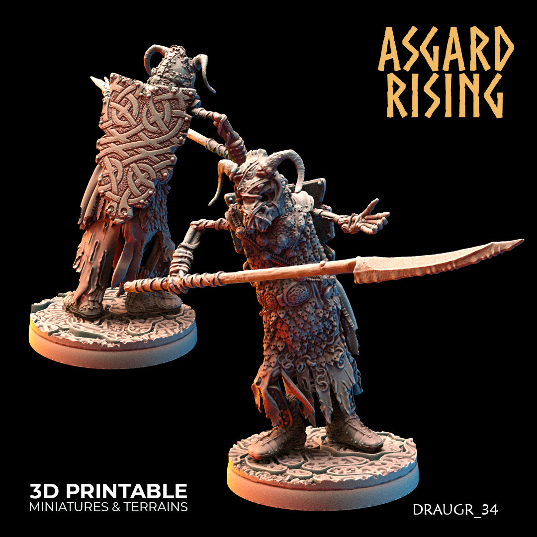 Draugr Phalanx 34 - Asgard Rising - Wargaming D&D DnD – Dungeon Artifacts