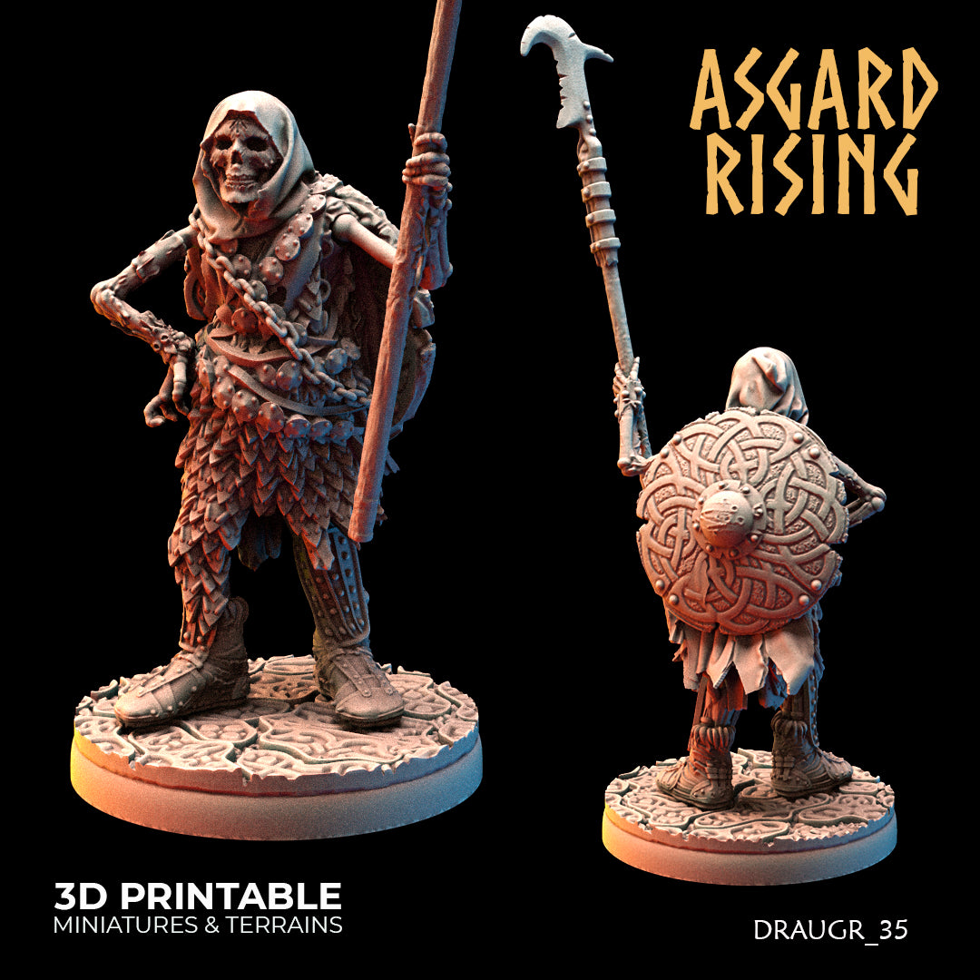 Draugr Phalanx 35 - Asgard Rising - Wargaming D&D DnD – Dungeon Artifacts