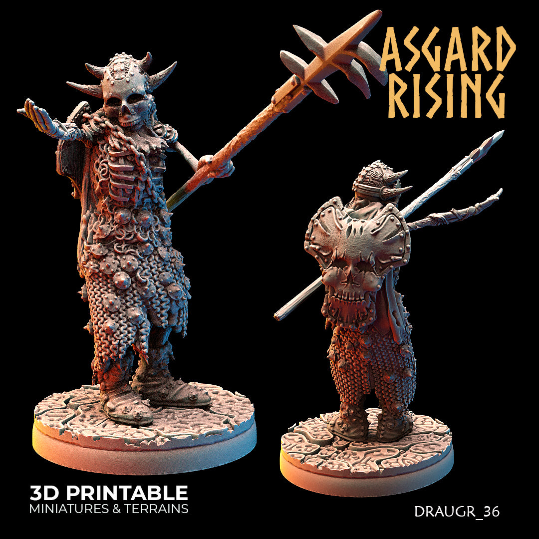 Draugr Phalanx 36 - Asgard Rising - Wargaming D&D DnD – Dungeon Artifacts