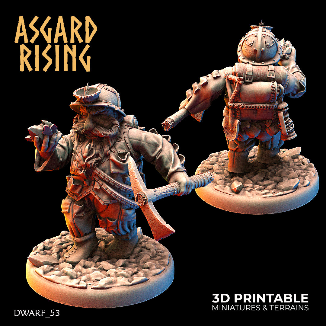 Dwarven Miners - Asgard Rising - Wargaming D&D DnD – Dungeon Artifacts