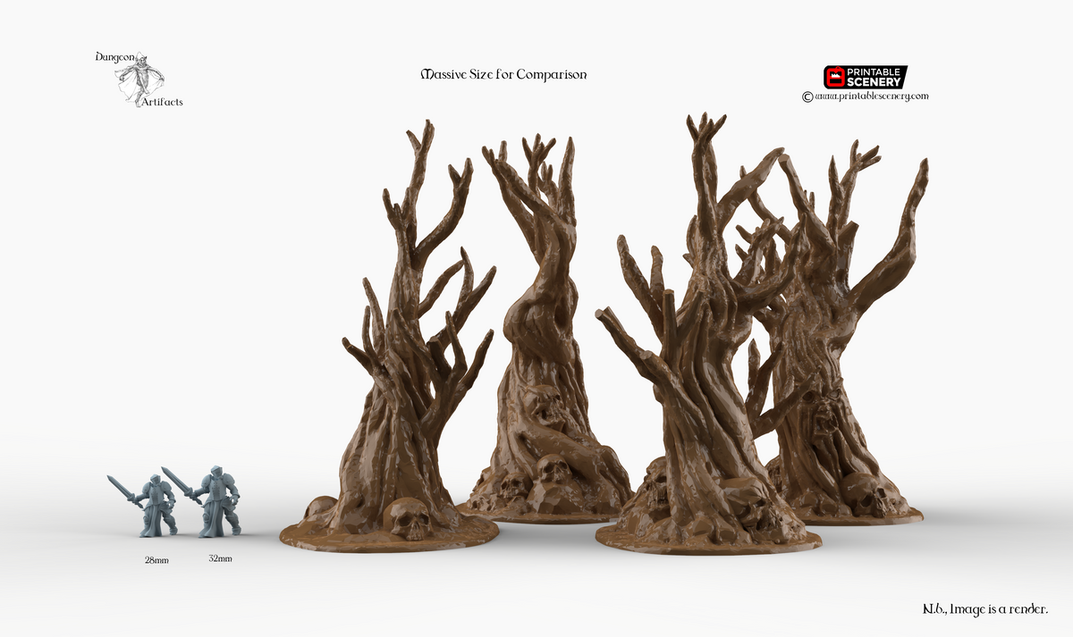 Skull Trees - Winterdale 28mm 32mm Wargaming Terrain D&D, DnD – Dungeon ...