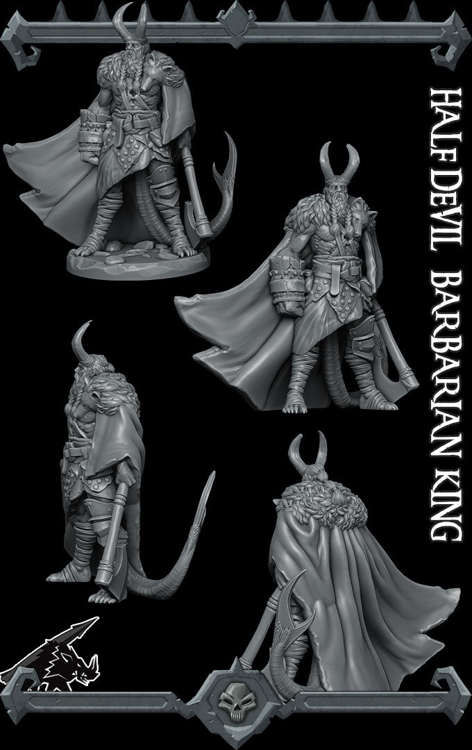 Half Devil Barbarian King - Rocket Pig Wargaming D&D DnD – Dungeon ...