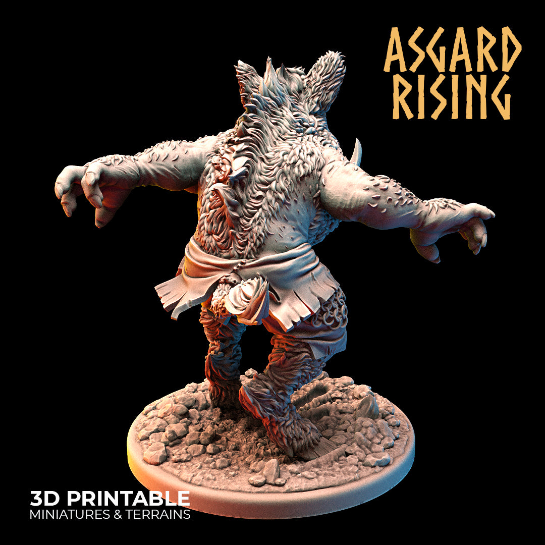 Svinfylking - Boar Shapeshifter - Asgard Rising Miniatures - Wargaming ...