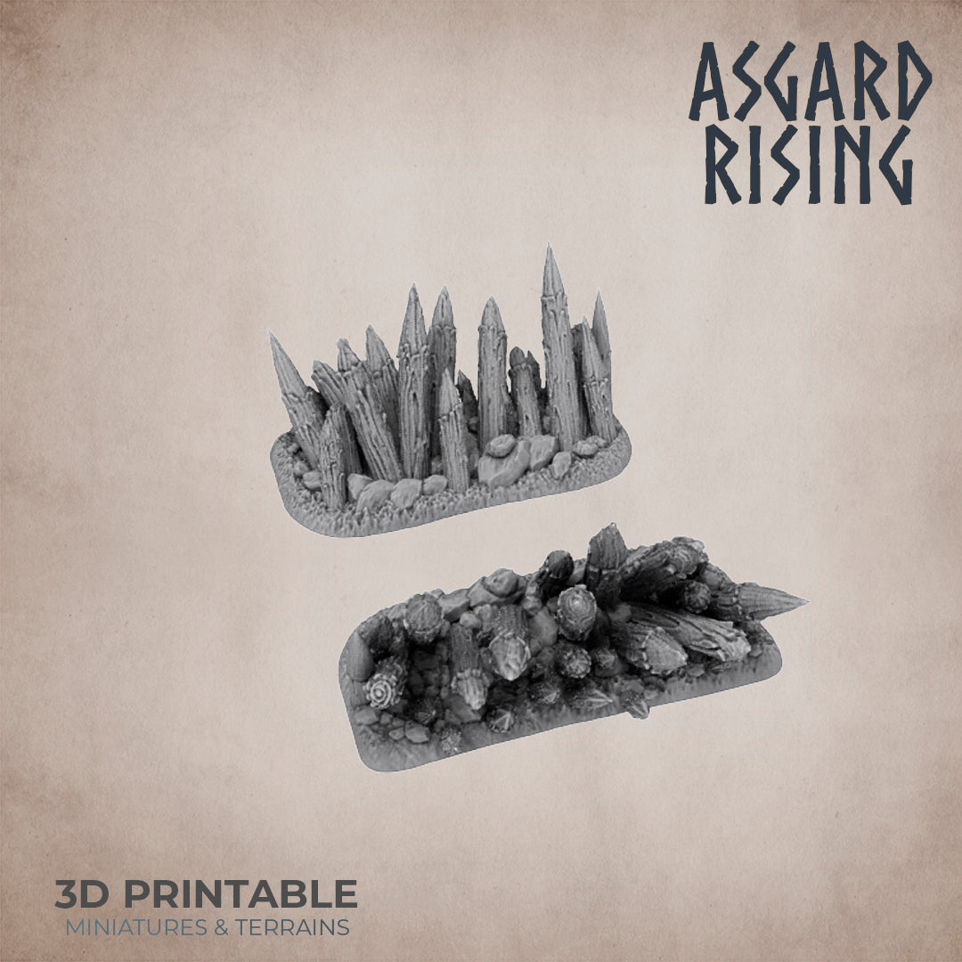 Spiked Fences Set - Asgard Rising Miniatures - Wargaming D&D DnD ...
