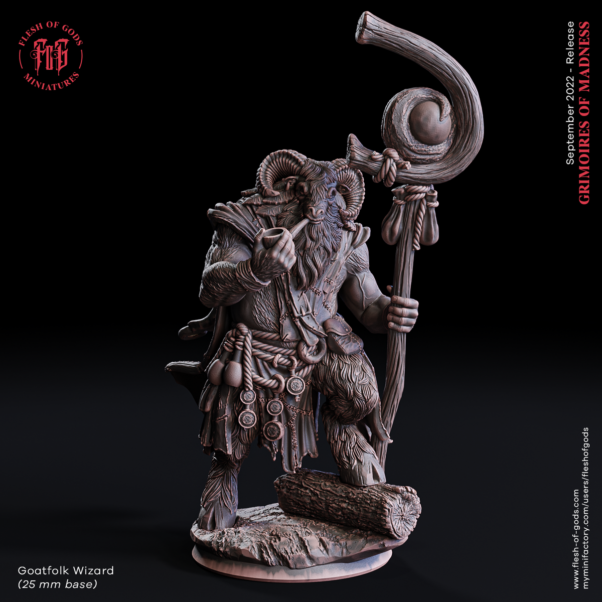Goatfolk Wizard - Grimoires of Madness - Flesh of Gods - Wargaming D&D ...