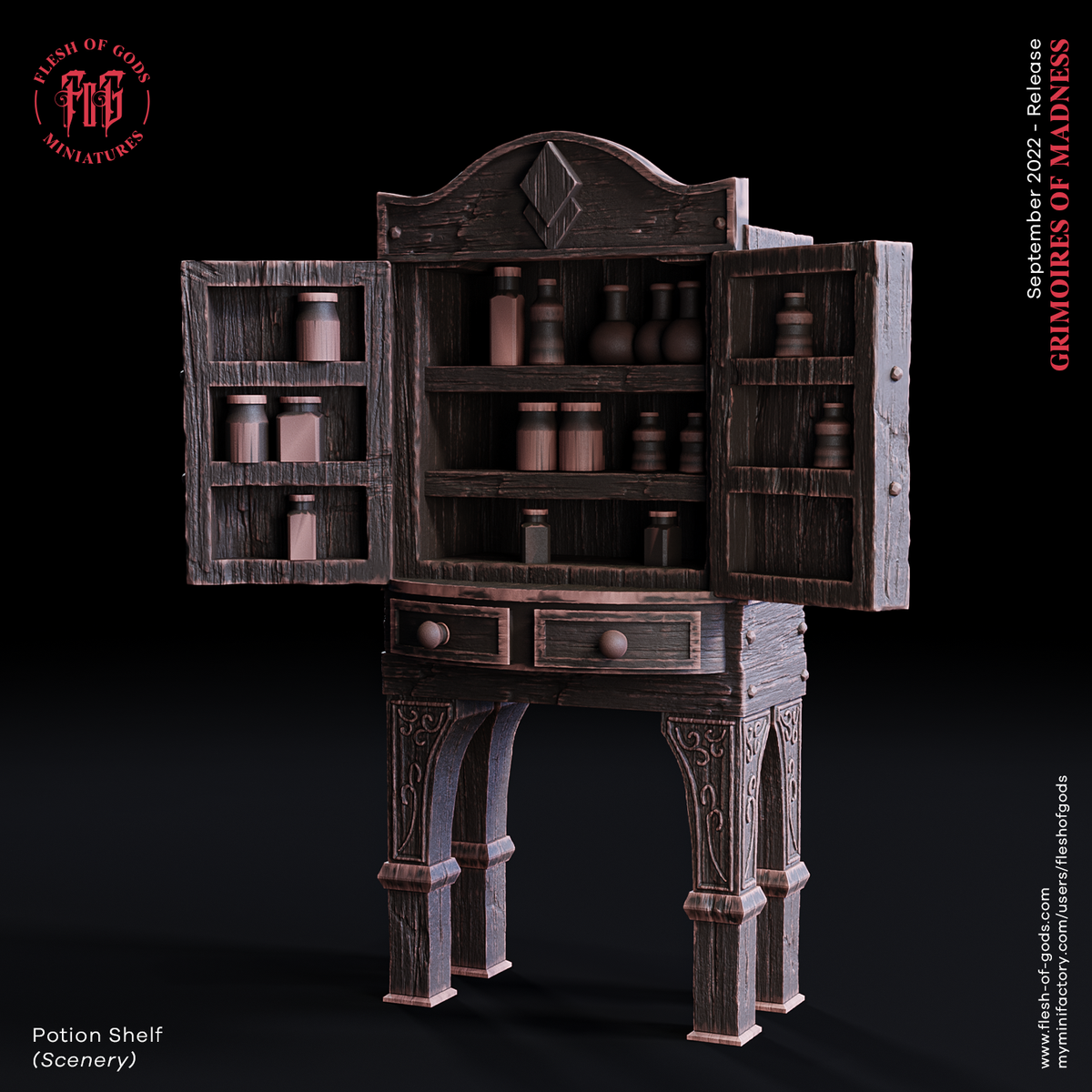 Potion Shelf - Grimoires of Madness - Flesh of Gods - Wargaming D&D Dn ...