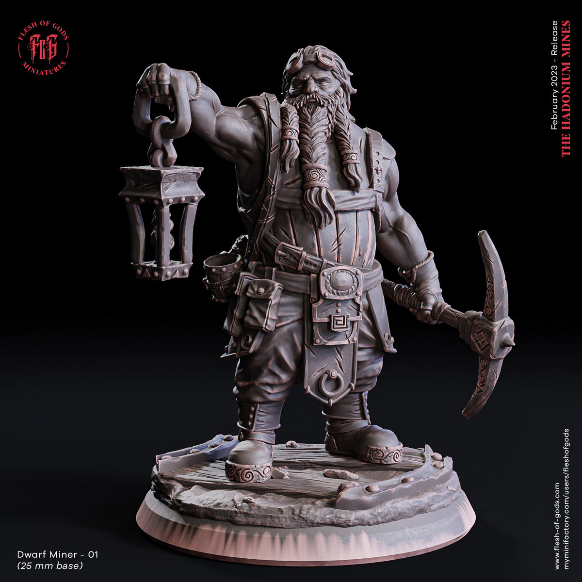 Dwarf Miner 1 - The Hadonium Mines - Flesh of Gods - Wargaming D&D DnD ...