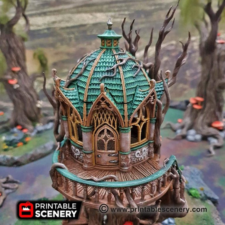 Gloomwood Treehouse - Dwarves, Elves and Demons 28mm Wargaming Terrain ...