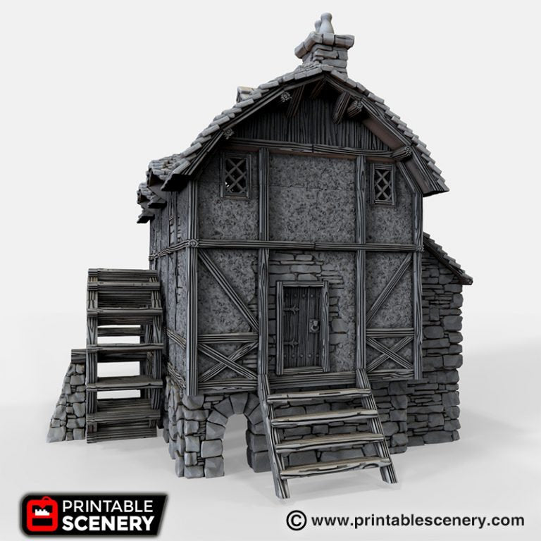 Water Mill - Winterdale 15mm 28mm 32mm Wargaming Terrain D&D, DnD ...