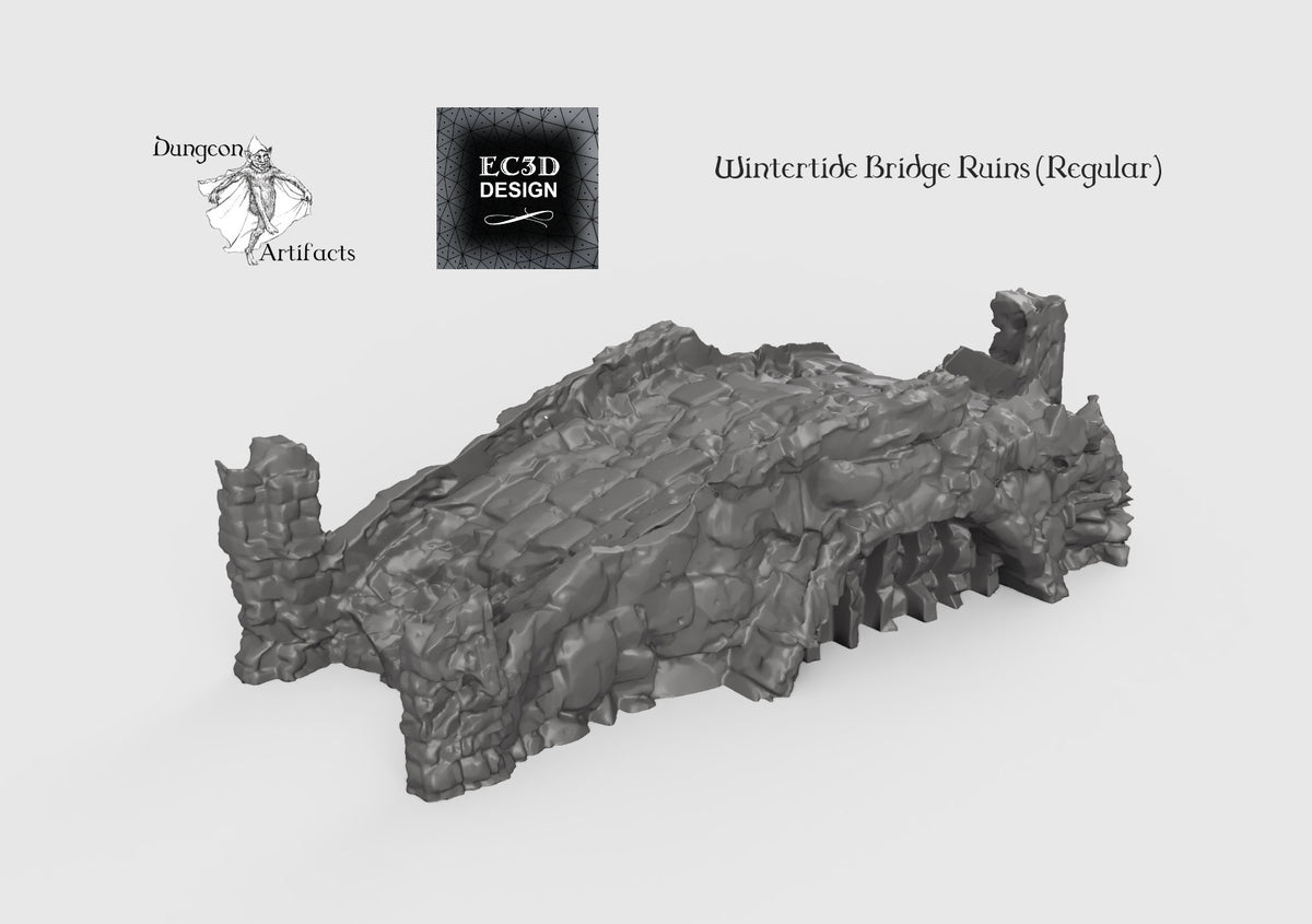 Wintertide Bridge Ruins - 15mm 28mm 32mm Wilds Wargaming Terrain D&D ...