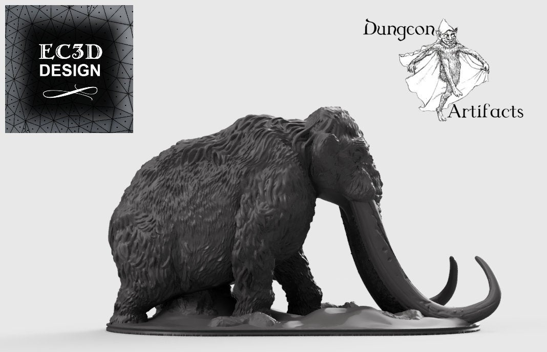 Woolly Mammoth - 15mm 28mm 32mm 42mm Wilds of Wintertide Wargaming Ter ...