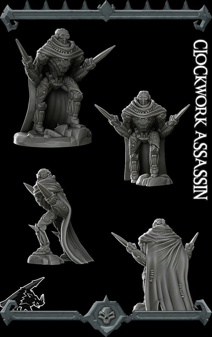 Clockwork Assassin - Wargaming Miniatures Monster Rocket Pig Games D&D ...